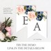 Navy Pink Floral Editable Bunting Blush Floral DIY Banner - Etsy