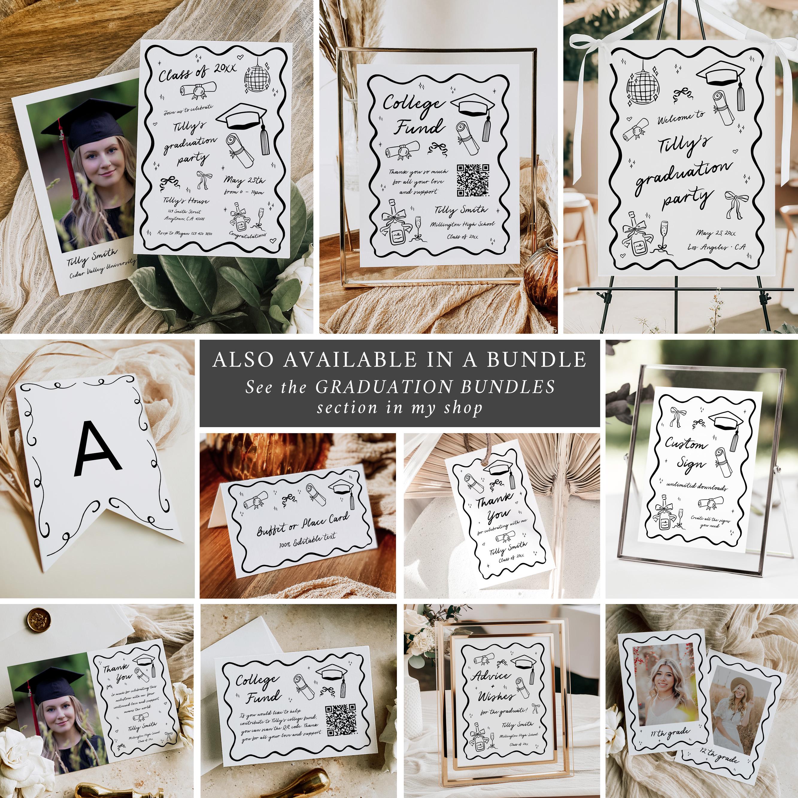 Doodle College Fund Sign Template, QR Code Sign College Fund, High ...