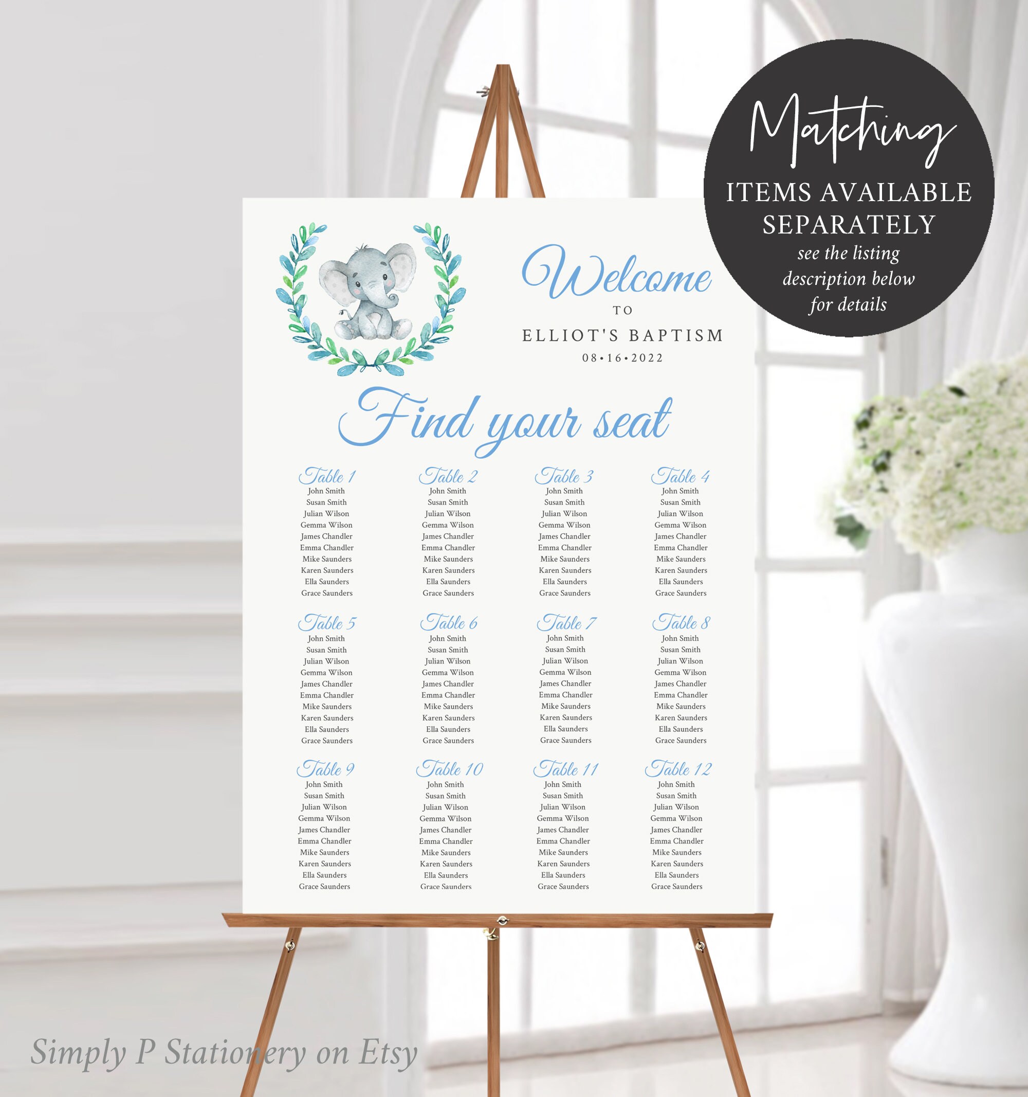 Blue Elephant Editable Buffet Labels Boy Buffet Label | Etsy