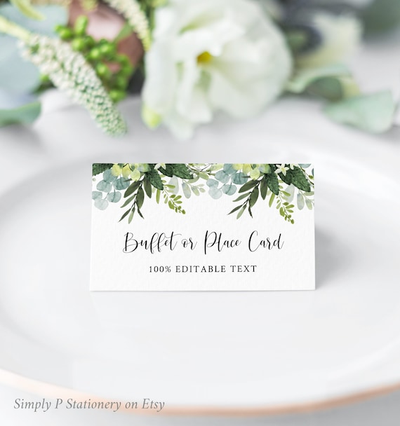 Editable Foliage Buffet Labels Botanical Buffet Label - Etsy