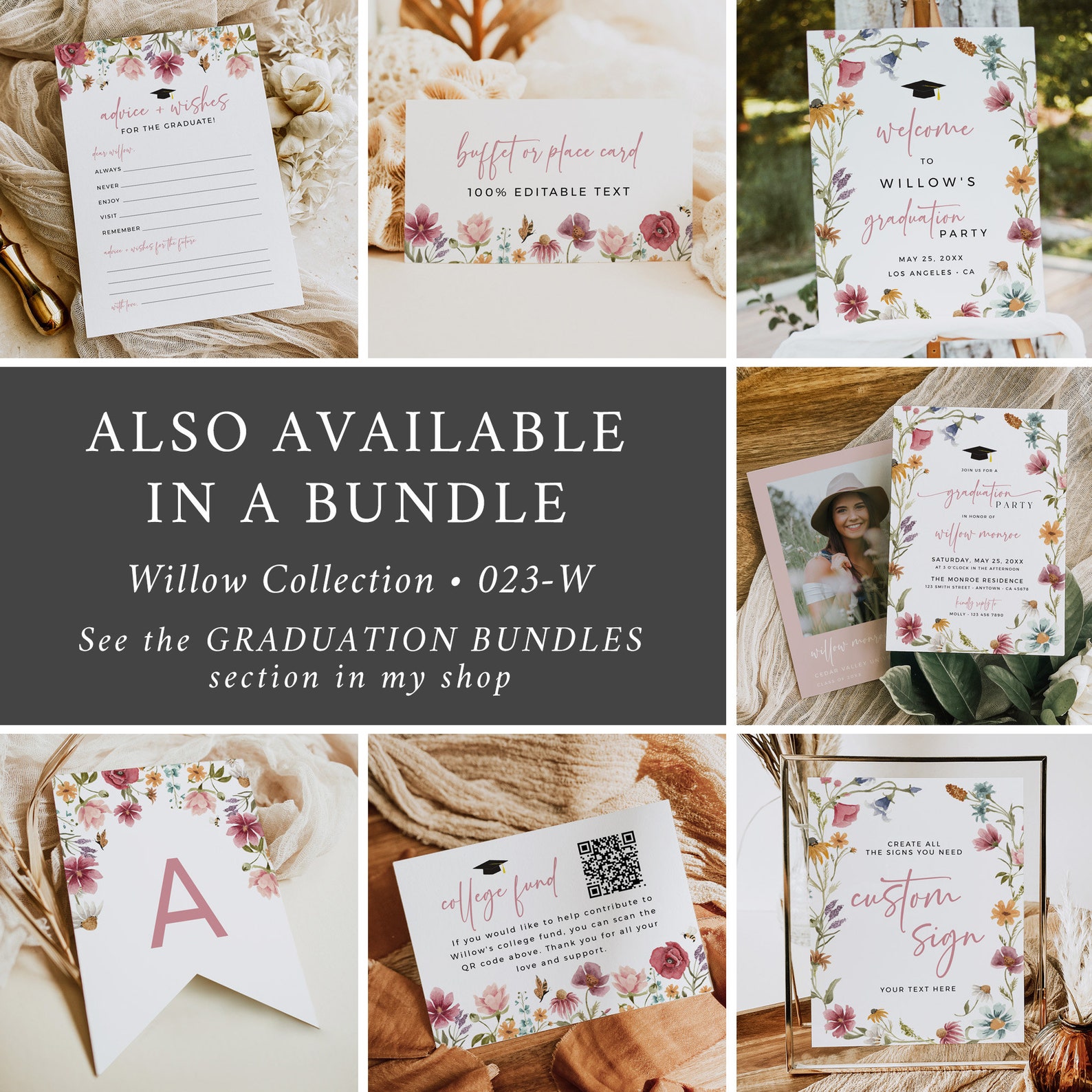 Advice & Wishes for the Graduate Card Template, Wildflower Graduation ...