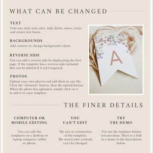 Wildflower Bunting, Wildflower Banner, Floral Banner, Flower Banner ...