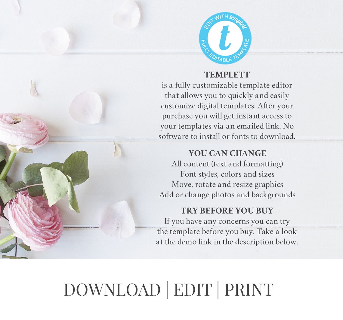 Rose Gold Editable Personalised Water Bottle Labels Boho - Etsy