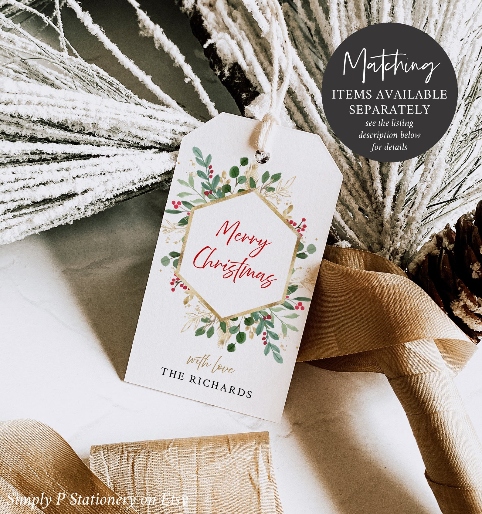 Editable Christmas Buffet Labels, Printable Food Cards, Red Green Gold ...