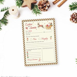 Santa Letter Kit Editable, Letter to Santa Bundle, Letter From Santa ...