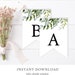 Greenery Editable Bunting, Leaves DIY Banner Template, Foliage Custom ...