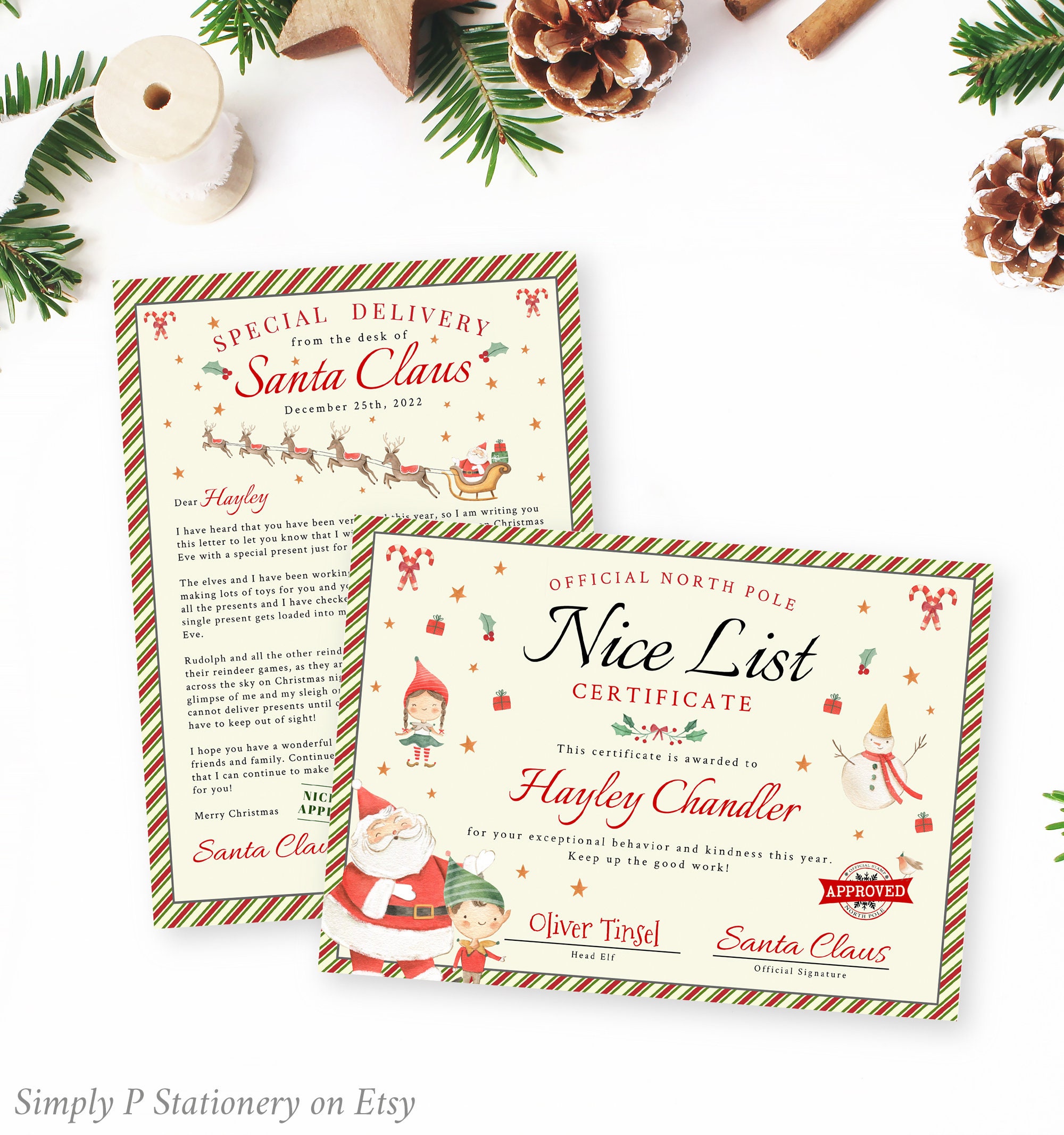 Santa Letter Kit Editable, Letter to Santa Bundle, Letter From Santa ...