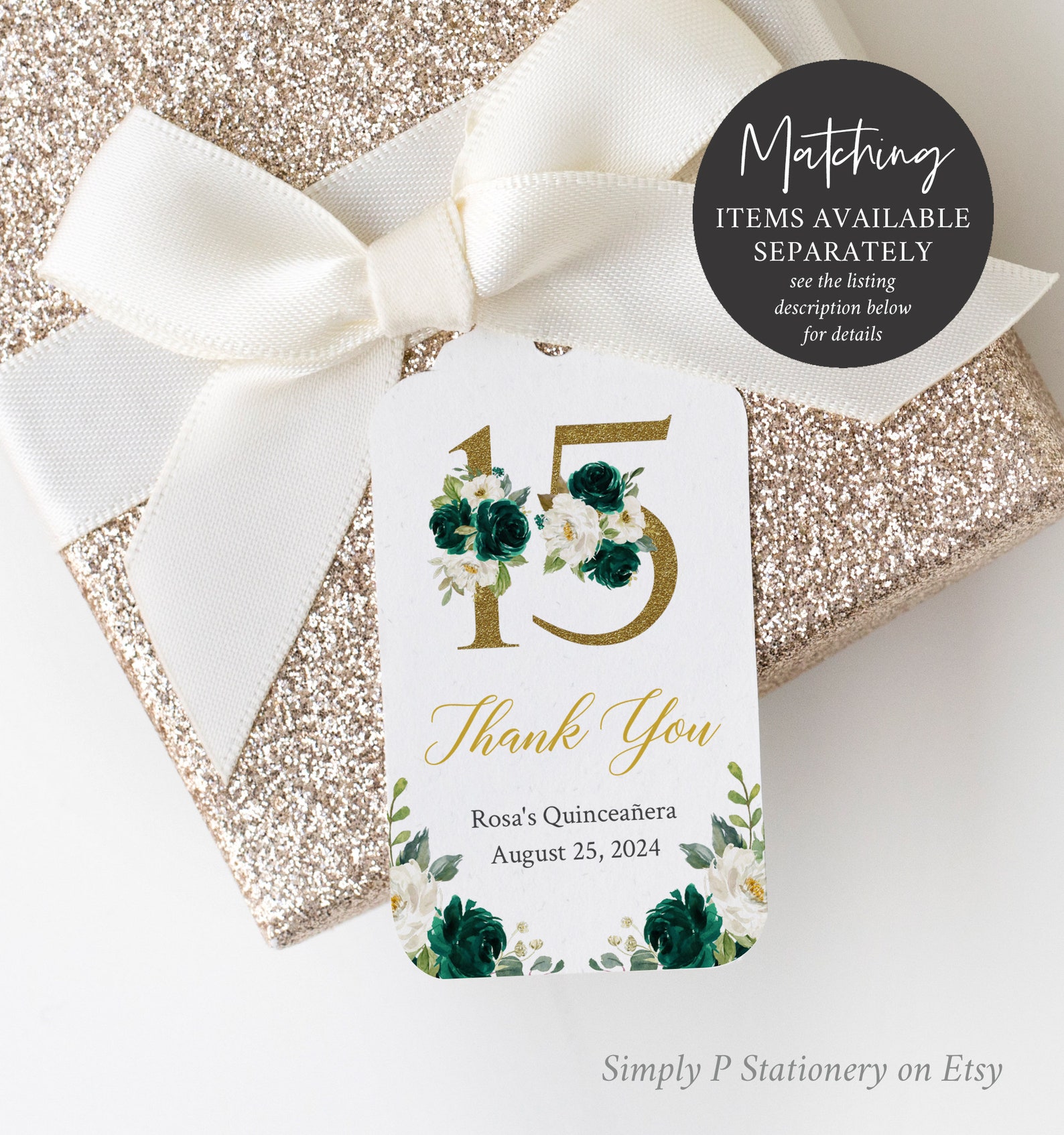 Editable Emerald Gold Floral Buffet Labels Green Gold Buffet - Etsy