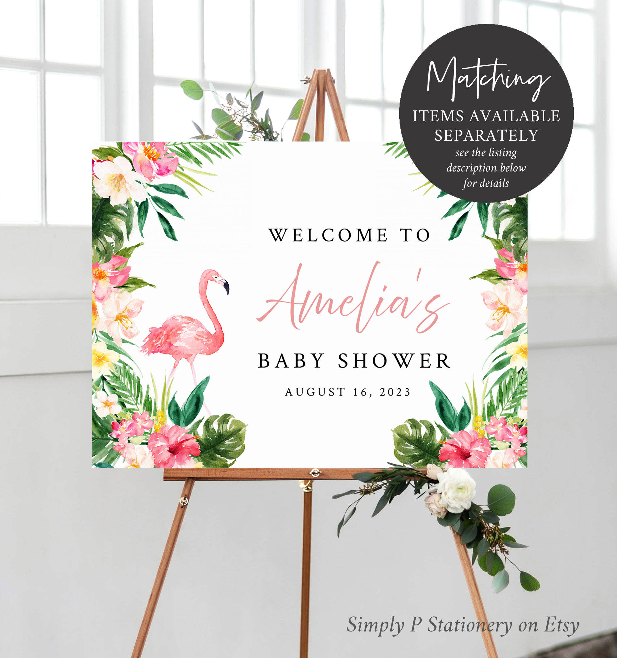 Flamingo Editable Seating Chart, Printable Tropical Table Plan Template ...