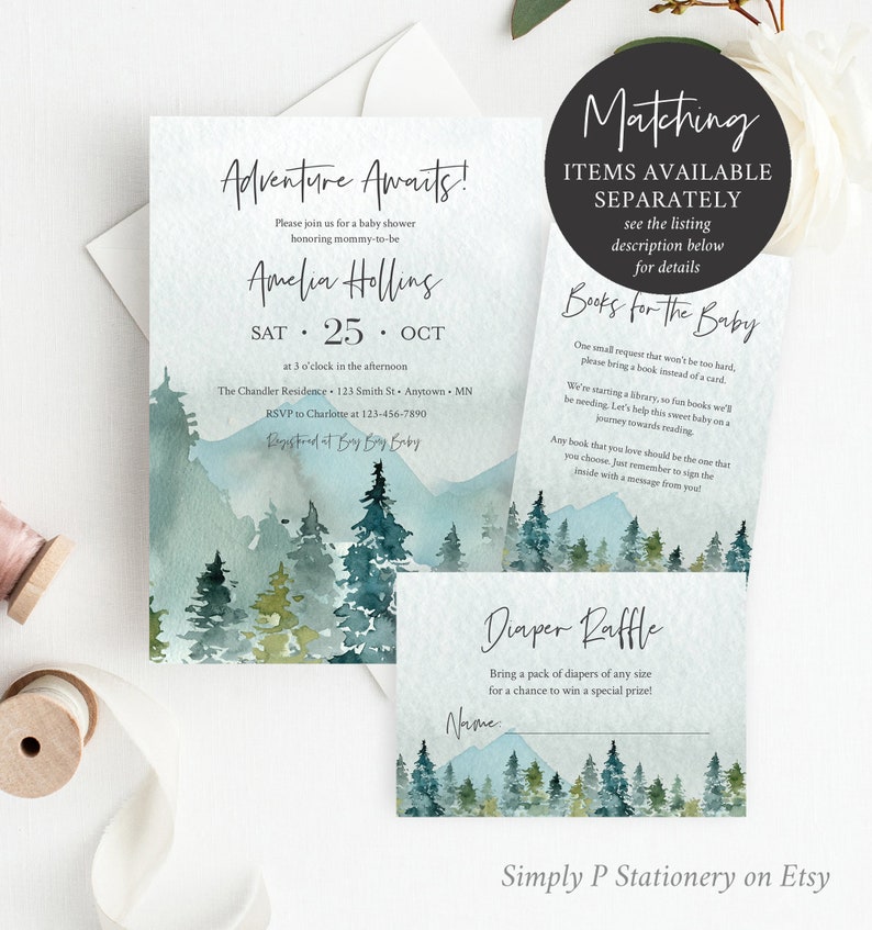 Mountains Editable Bunting, Woodland DIY Banner Template, Rustic Custom ...