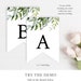 Greenery Editable Bunting, Leaves DIY Banner Template, Foliage Custom ...