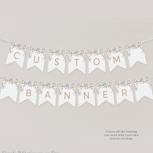 Wildflower Bunting, Wildflower Banner, Floral Banner, Flower Banner ...
