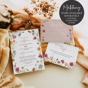 Wildflower Banner, Wildflower Bunting, Girl Baby Shower Decor, Meadow ...