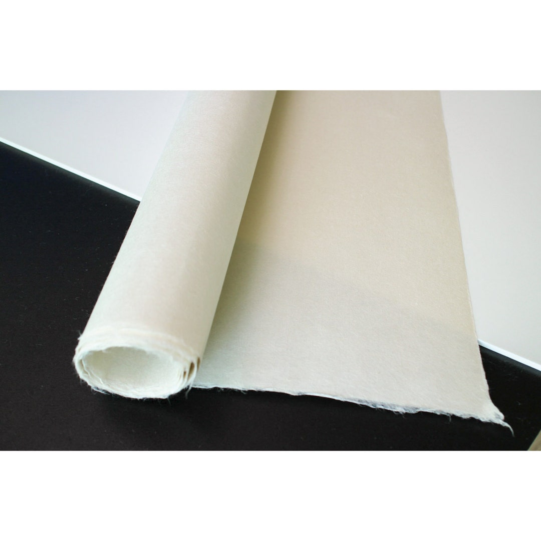 Korean Traditional Handmade Paper Hanji Unbleached Pale Yellow Double ...