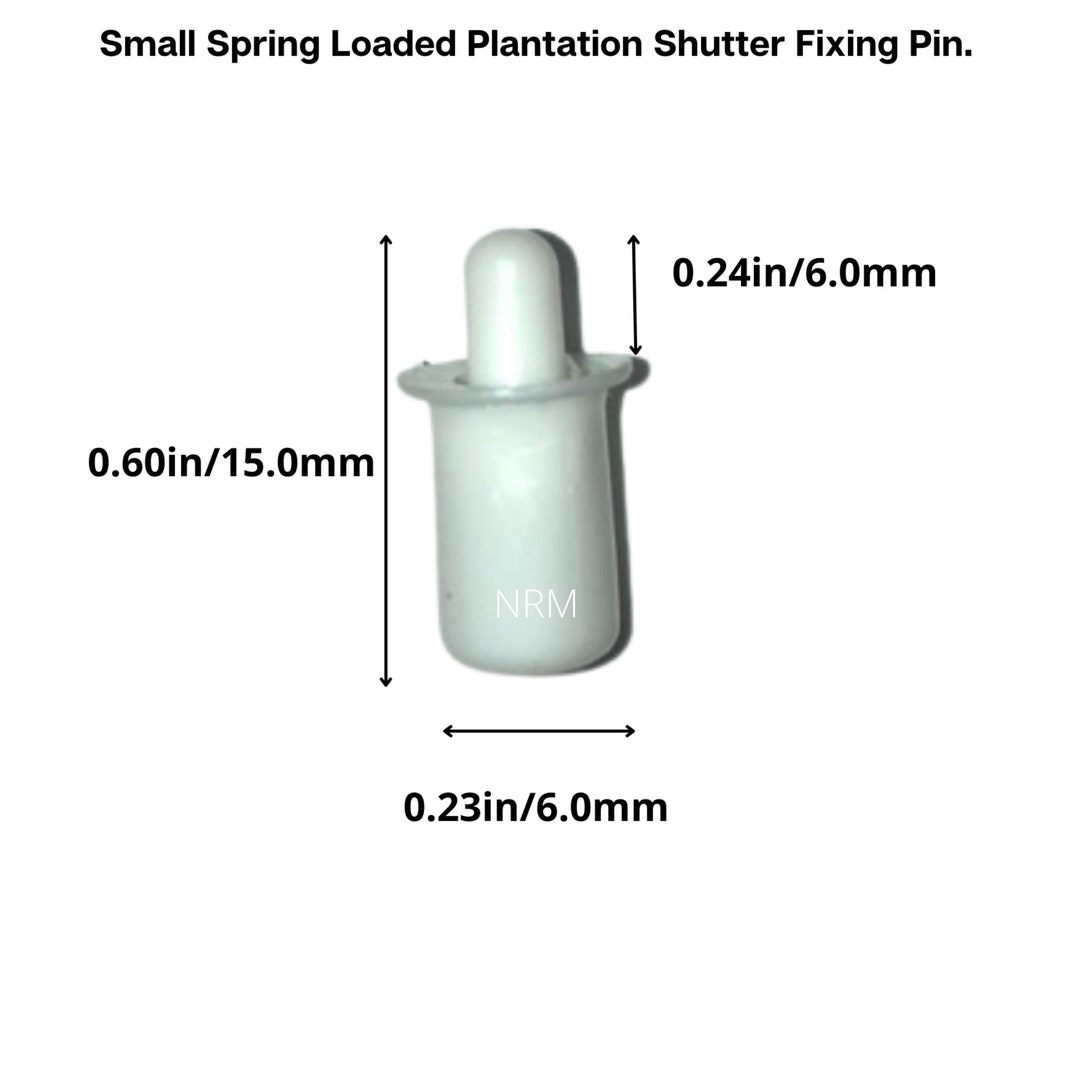 Plantation Shutters Spring Loaded Repair Pin Small Length 15mm /6mm 10 ...