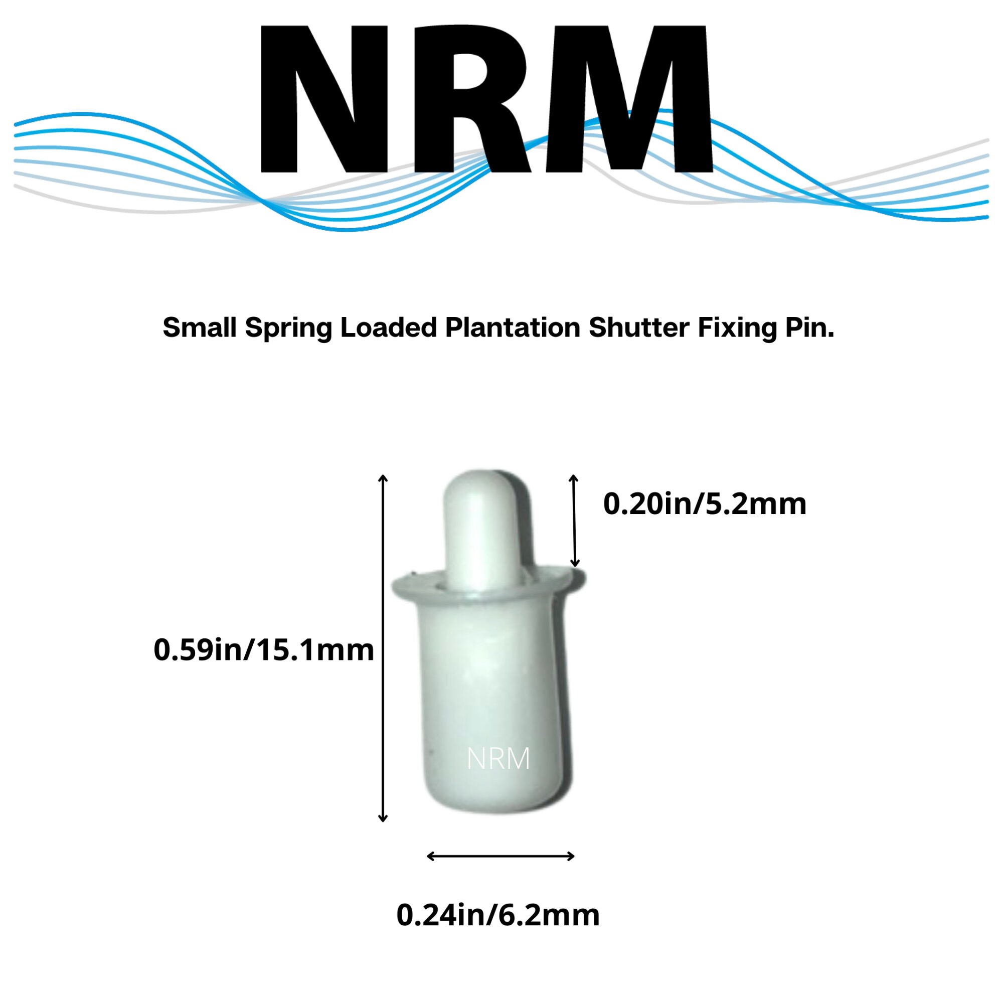 Plantation Shutter Spring Loaded Repair Pin Small Length 15mm /6mm 10 ...