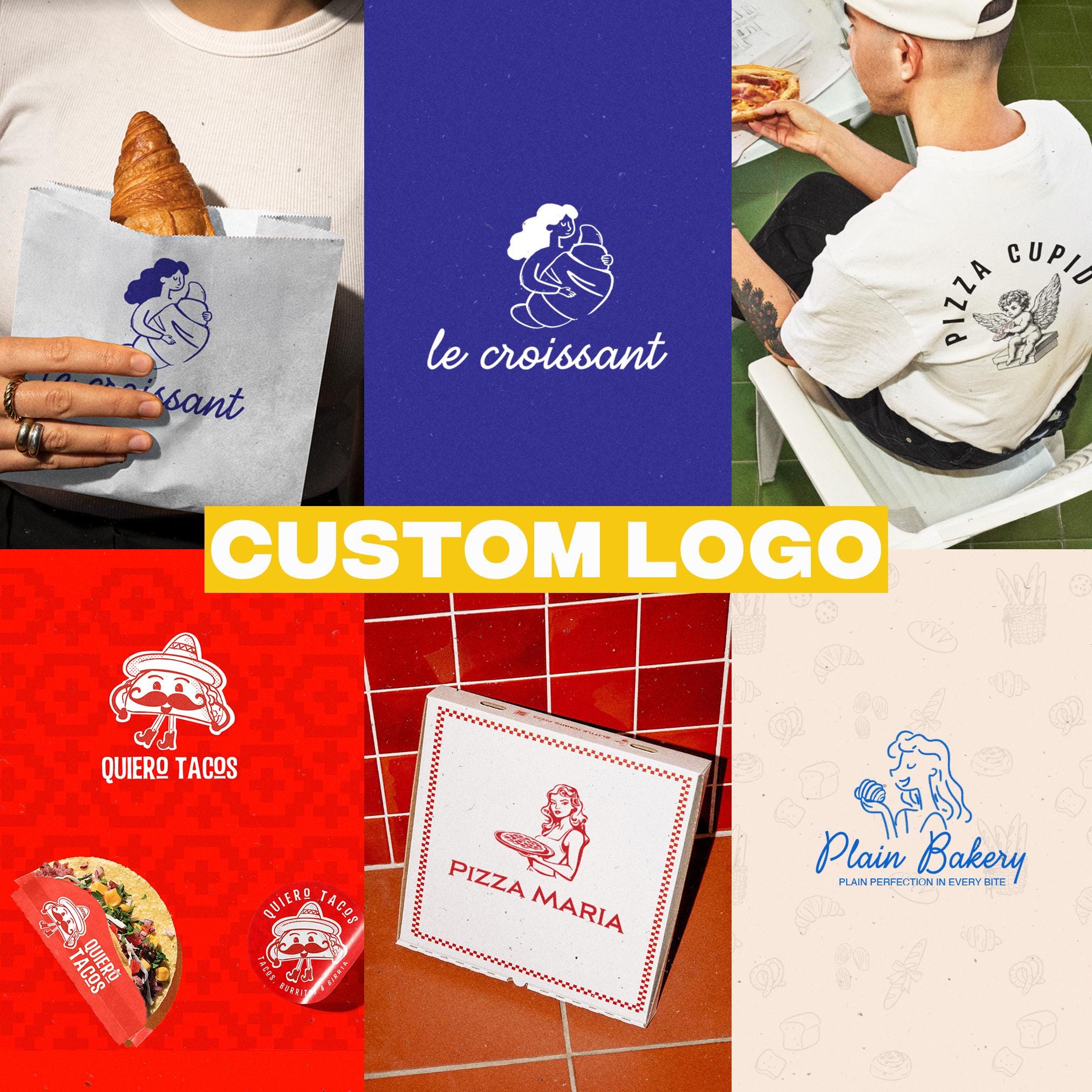 Custom Logo Package | Food Custom Logo | Brand Design | Mascot Logo ...