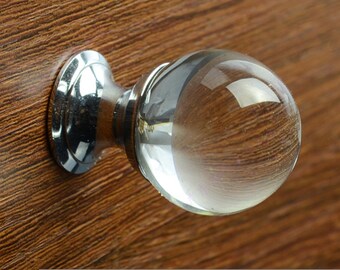 Square Glass Crystal Dresser Knob / Glass Knobs Drawer Knobs | Etsy