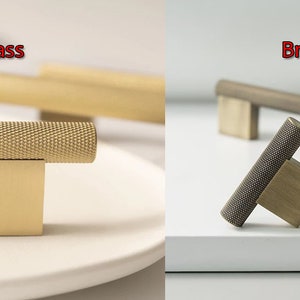 Solid Brass Bronze Knurled Cabinet Handle Pulls Knobs Wardrobe Drawer Cabinet Pull Handle ...