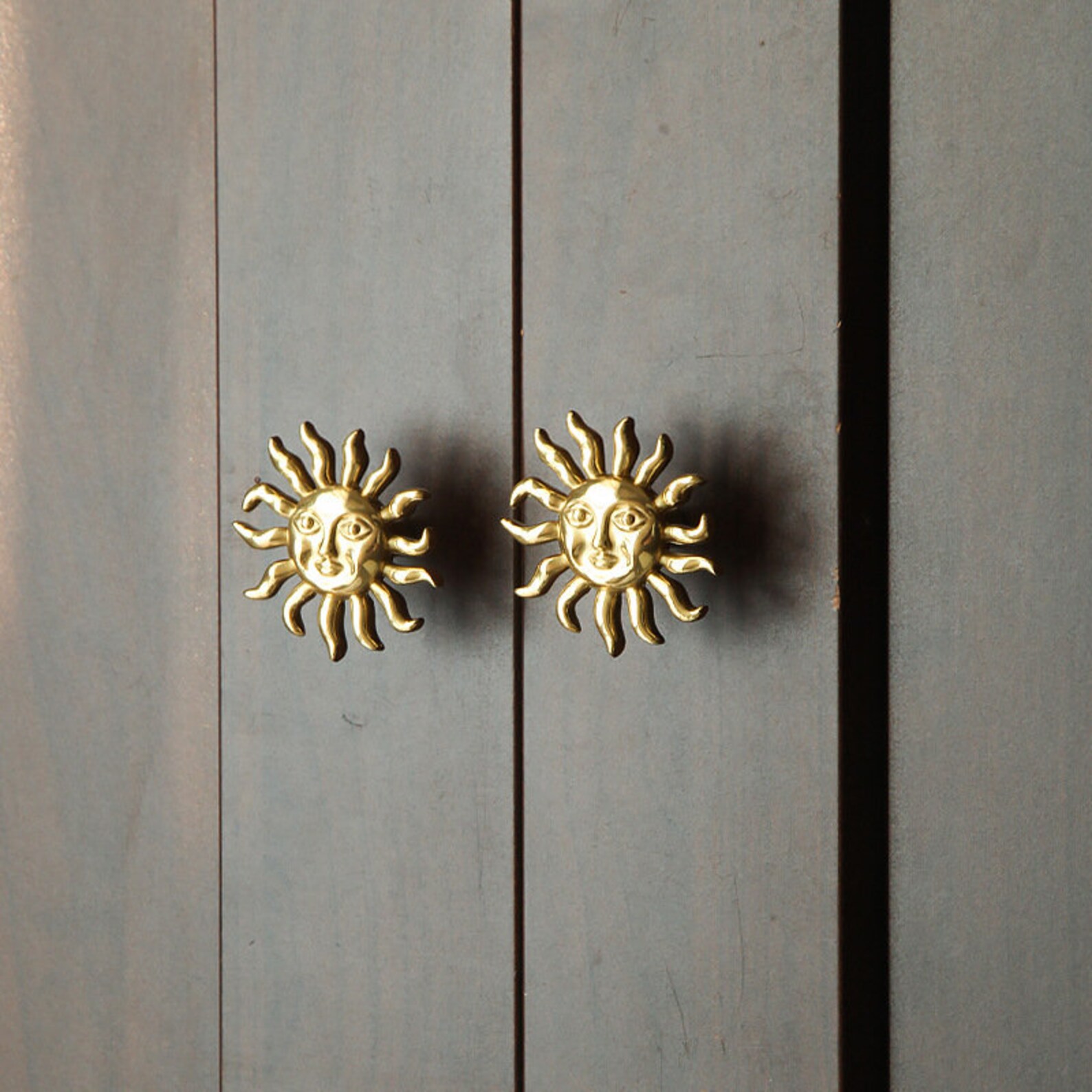 Brass Sun Knobs,sun Drawer Handles,brass Knobs, Brass Handles, Drawer ...