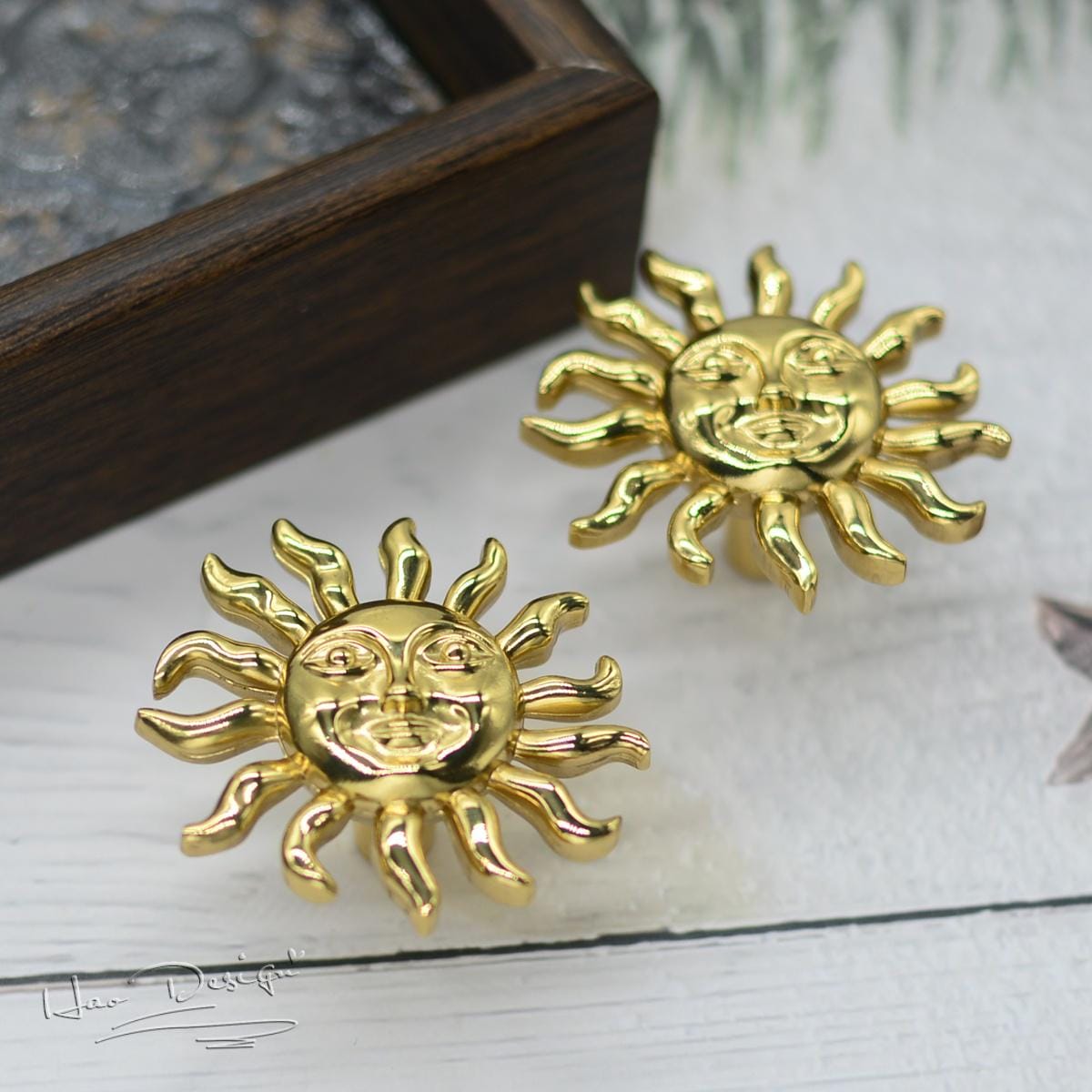 Brass Sun Knobs,sun Drawer Handles,brass Knobs, Brass Handles, Drawer ...