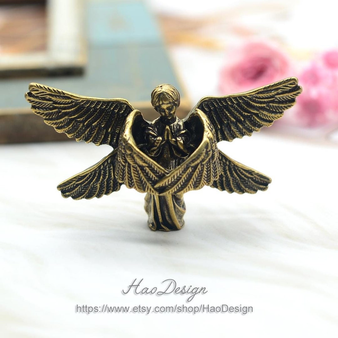 Bronze Solid Brass Seraph Prayer Angel Knobs Brass Handle Knobs Pulls ...