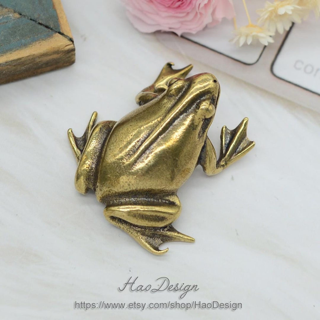 Bronze Solid Brass Frog Knobs,animals Drawer Pulls,brass Knobs Handle ...