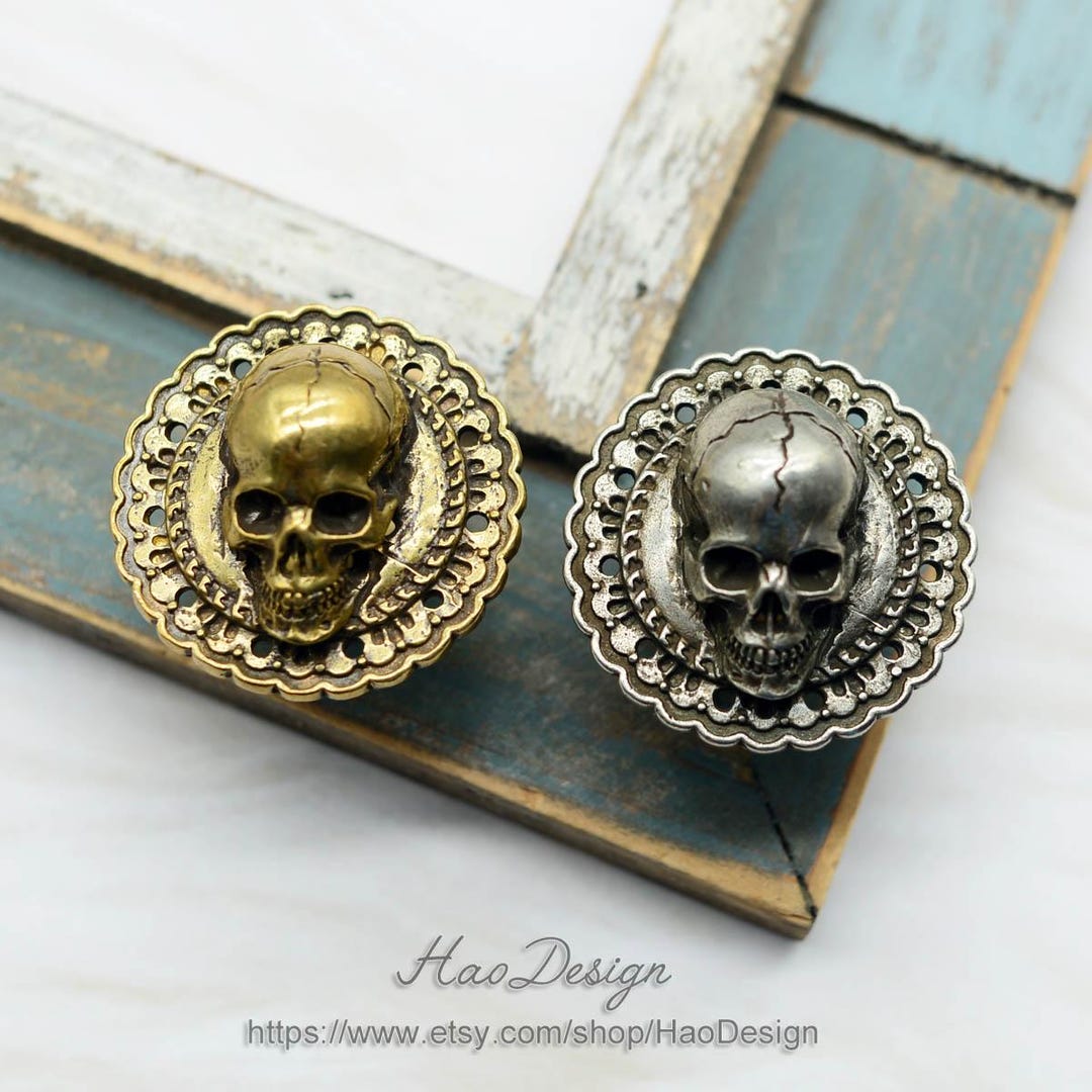 Unique Brass Skull Knobs Brass Drawer Handles Knobs Pulls Brass ...