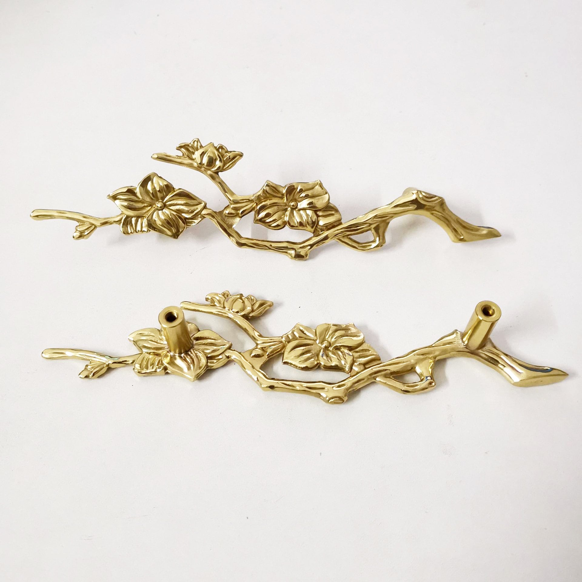 Brass Branches Handles Flower Branch Drawer Handles Brass - Etsy