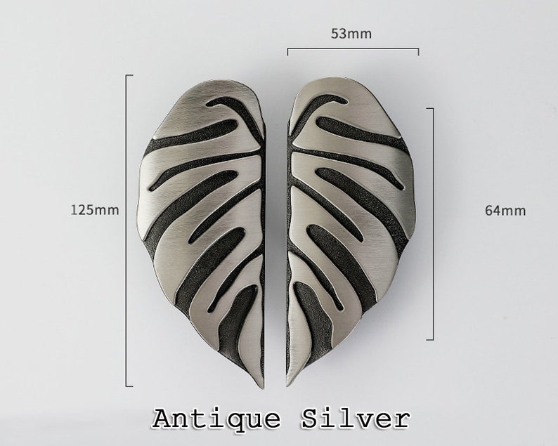 Monstera Leaf Brass Knobs and Pulls/ Turtle Leaf Drawer - Etsy