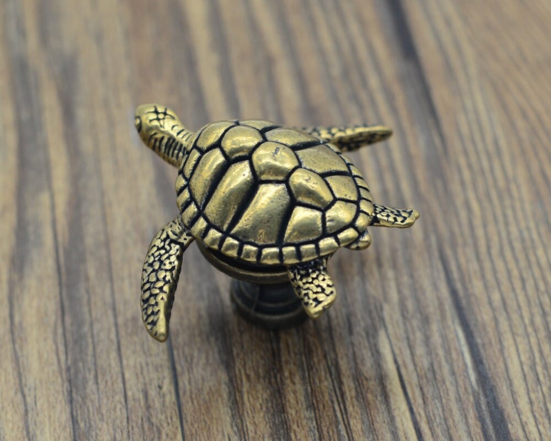 Brass Turtle Knobs,turtle Drawer Handles,animal Knobs, Brass Handles ...