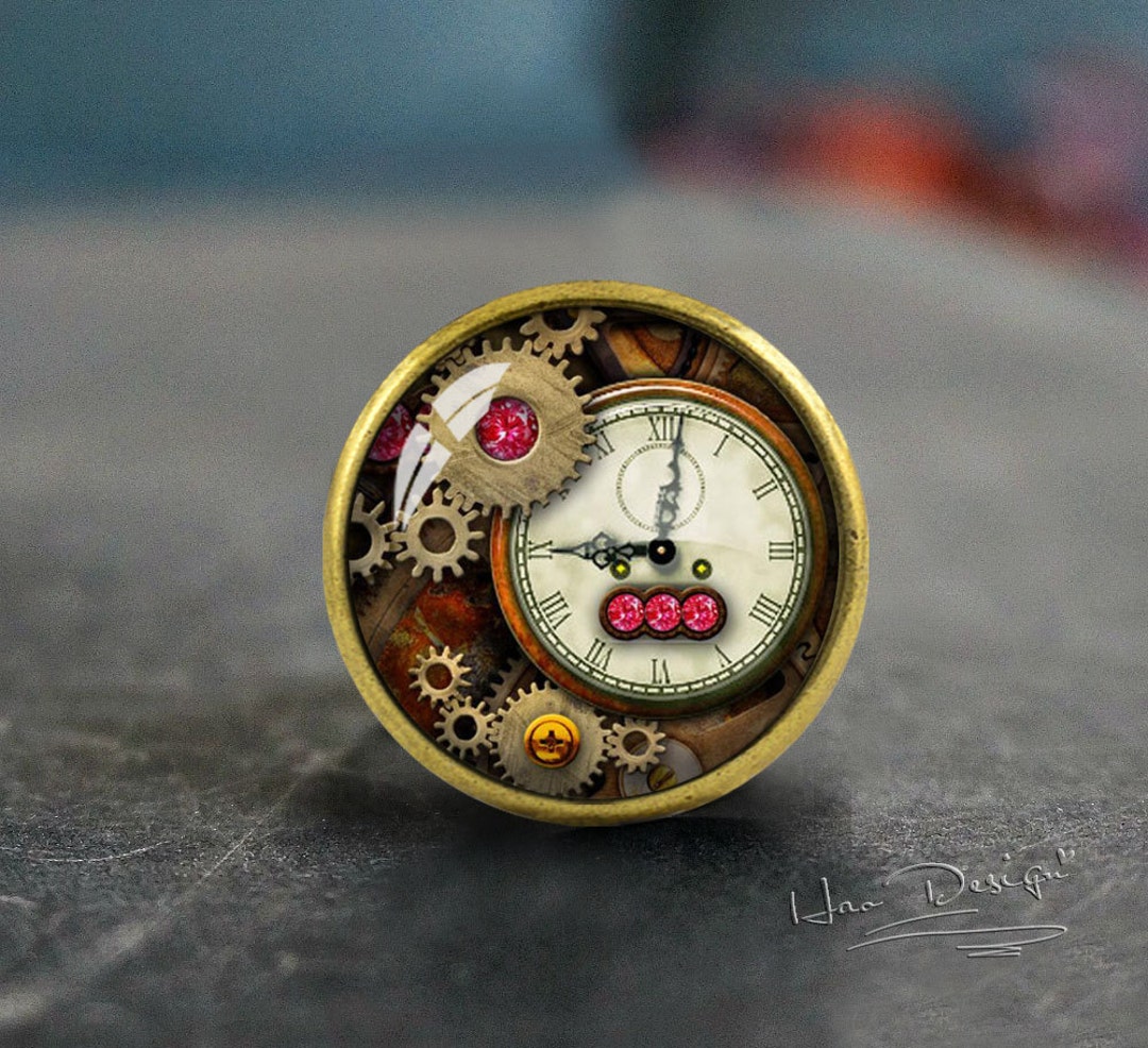 Steampunk Gear--drawer Knobs/ Handmade Vintage Bronze Dresser Knobs ...