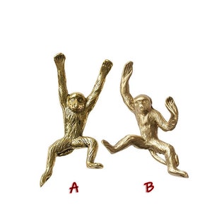 Brass Monkey Knobs,monkey Drawer Handles,animal Knobs, Brass Handles ...