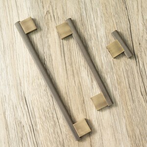 Solid Brass Bronze Knurled Cabinet Handle Pulls Knobs Wardrobe Drawer Cabinet Pull Handle ...