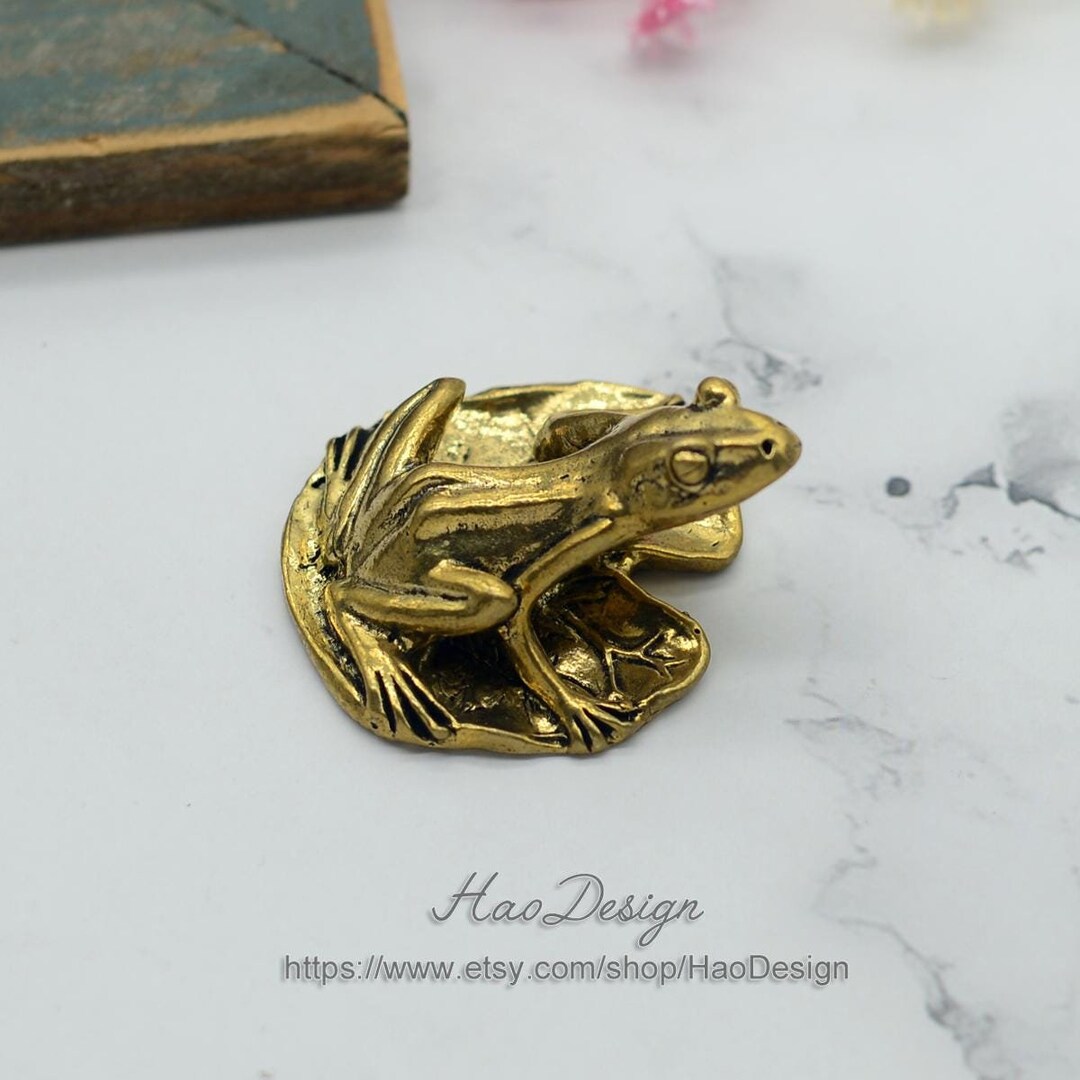 Solid Brass Antiqued Bronze Frog Knobs,animal Drawer Knobs,brass Knobs ...