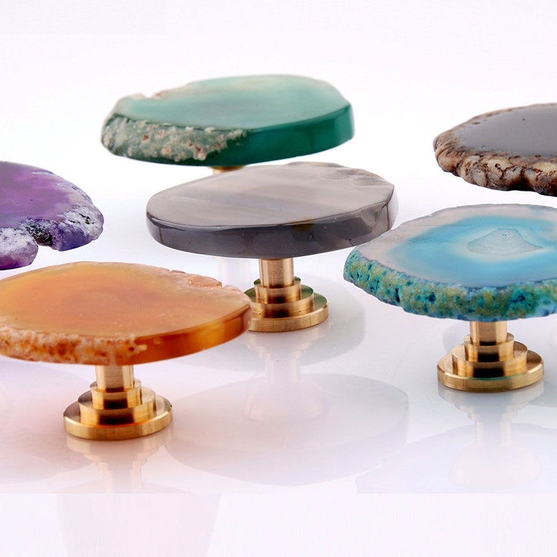 Gemstone Cabinet Pulls - Etsy