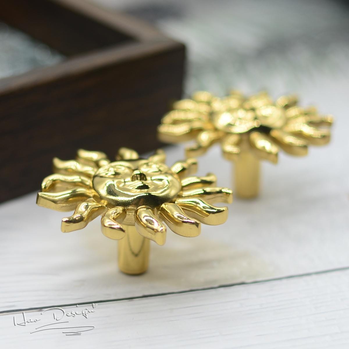 Brass Sun Knobs,sun Drawer Handles,brass Knobs, Brass Handles, Drawer ...