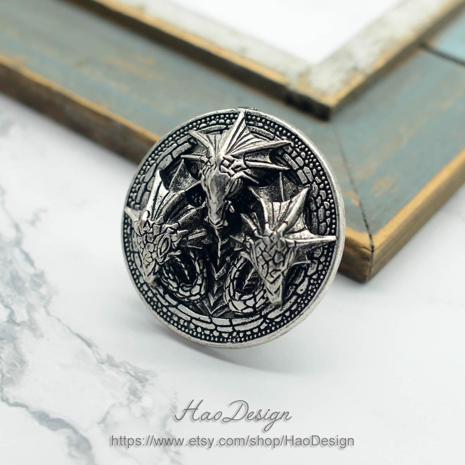 Unique Dragon Knobs Antique Silve Drawer Handles Knobs Pulls Brass ...