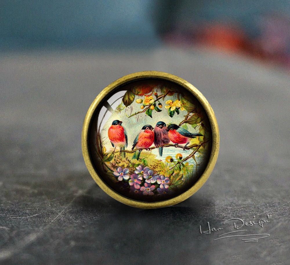 Bird Drawer Knobs/ Handmade Vintage Bronze Dresser Knobs - Etsy