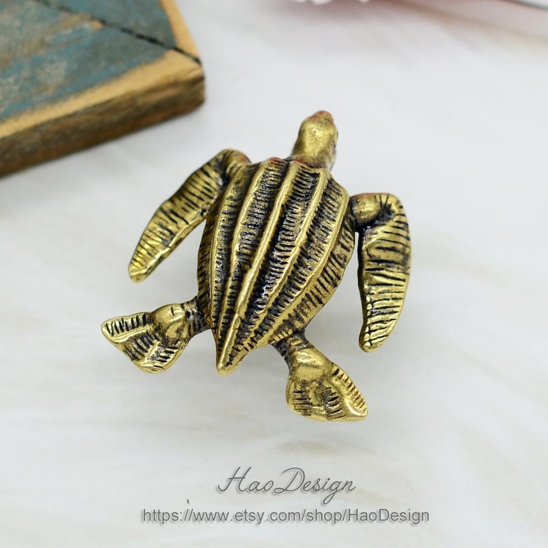 Bronze Solid Brass Sea Turtles Knobs Brass Handles Knobs Pulls Brass Drawer Knobs Dresser Pulls ...