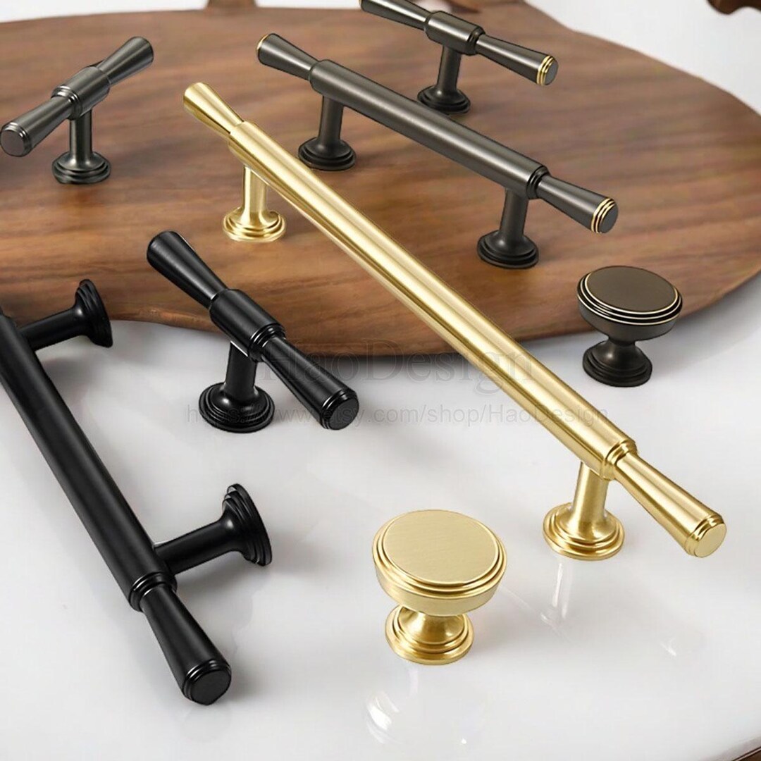 Retro Cabinet Pulls Handles Knob Vintage Dresser Handles Solid Brass ...
