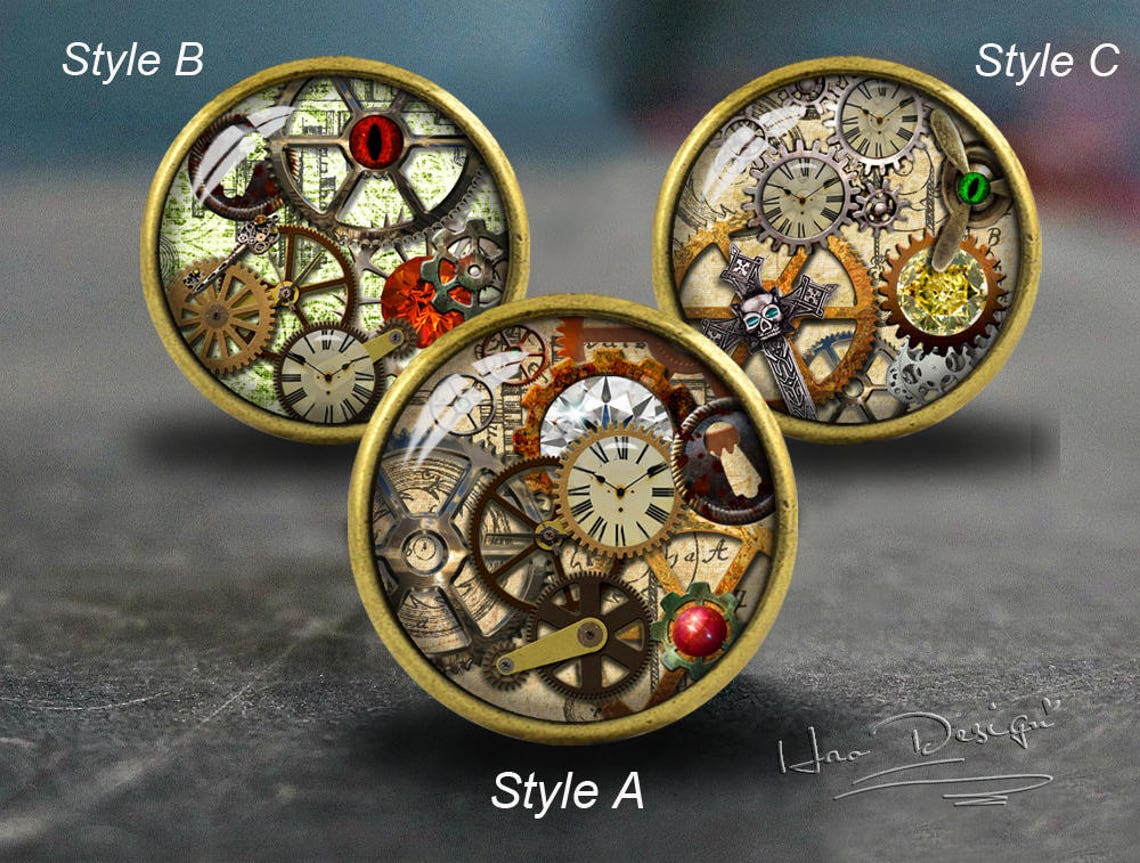 Steampunk Drawer Knobs/ Handmade Bronze Dresser Knobs - Etsy