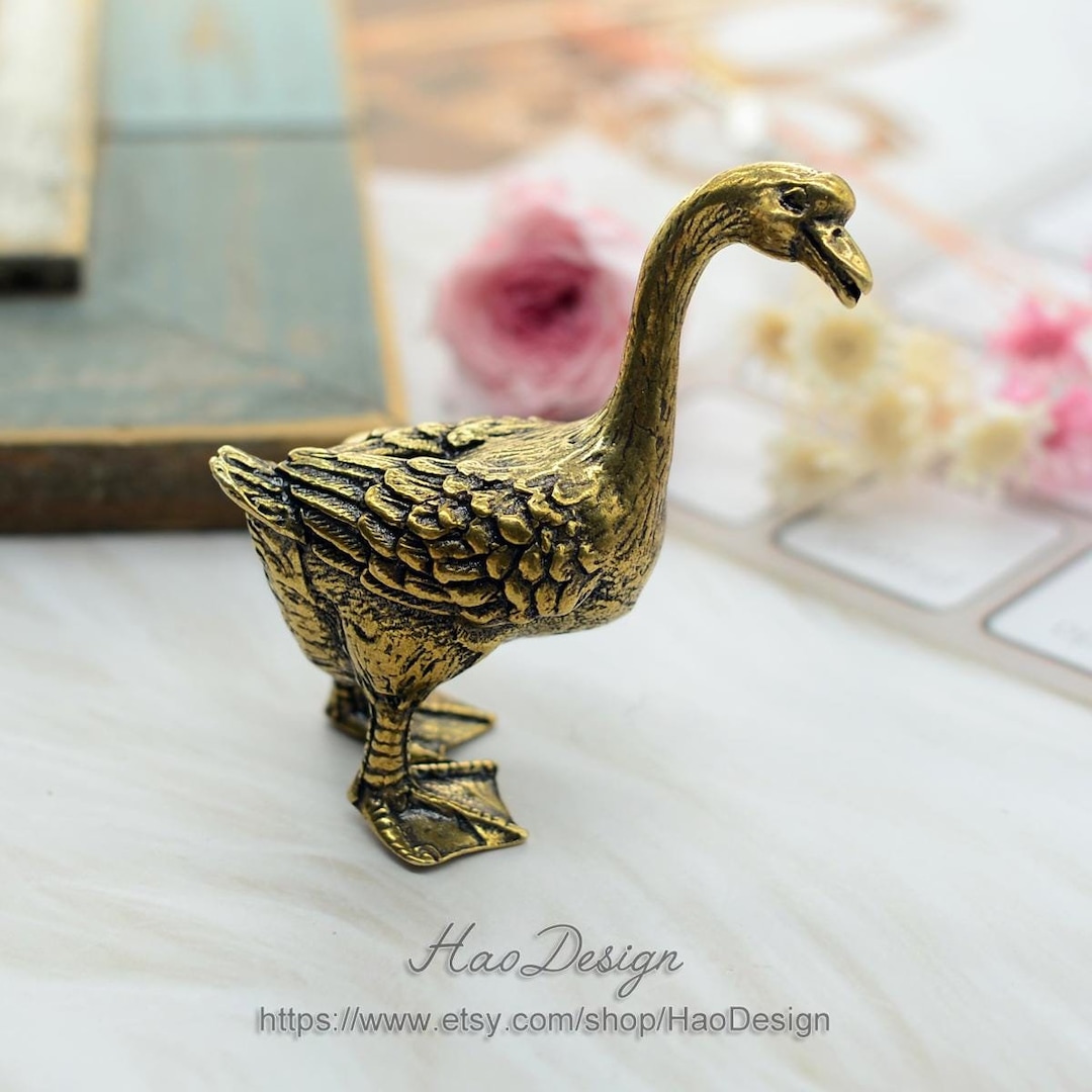 Bronze Solid Brass Goose Knobs,animals Drawer Pulls, Brass Knobs ...