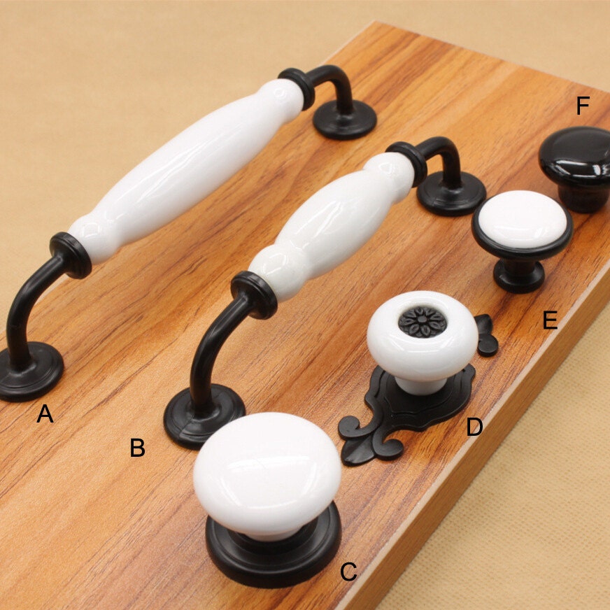 Ceramic Dresser Pulls Drawer Pull Handles / Kitchen Cabinet | Etsy