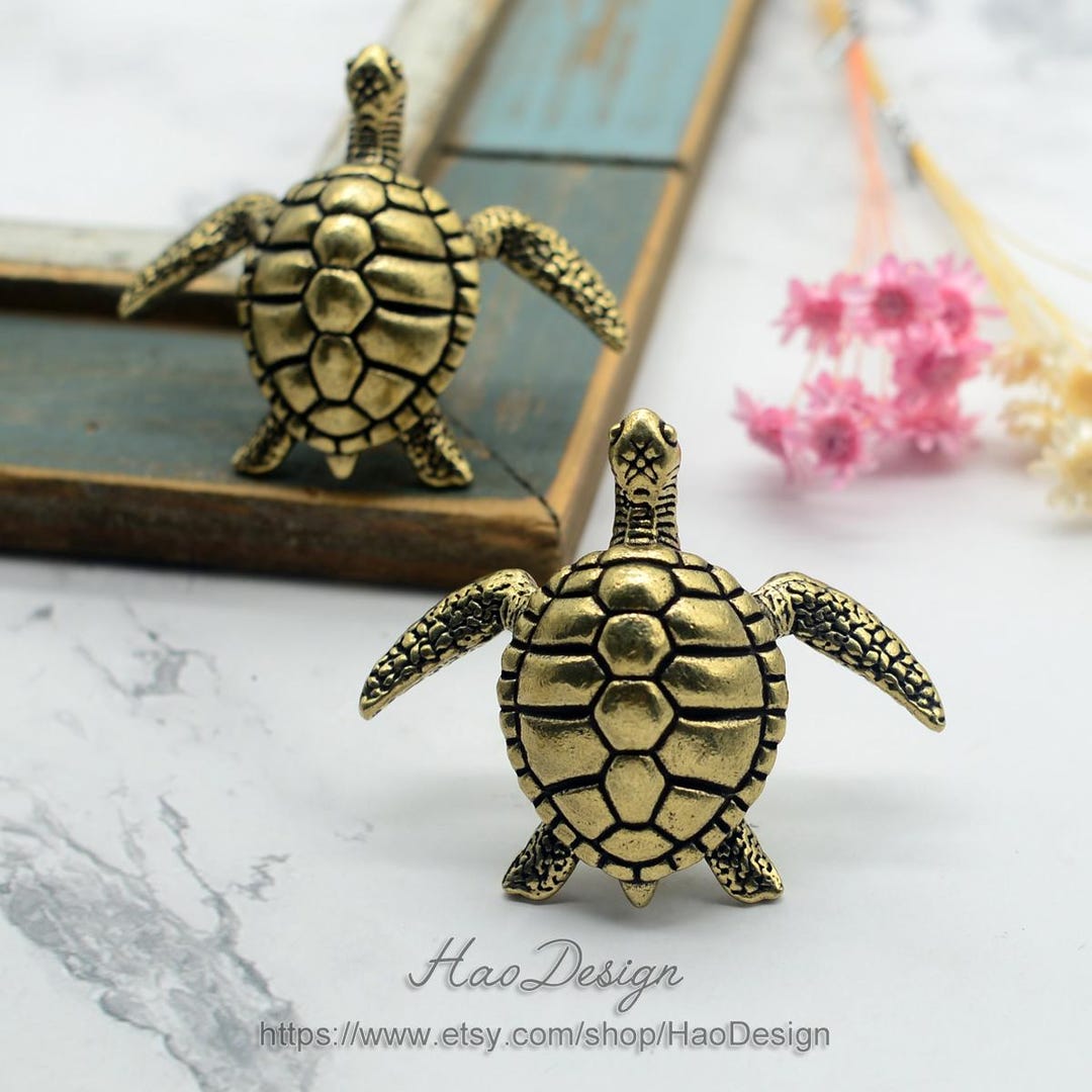 Brass Turtle Knobs,turtle Drawer Handles,animal Knobs, Brass Handles ...