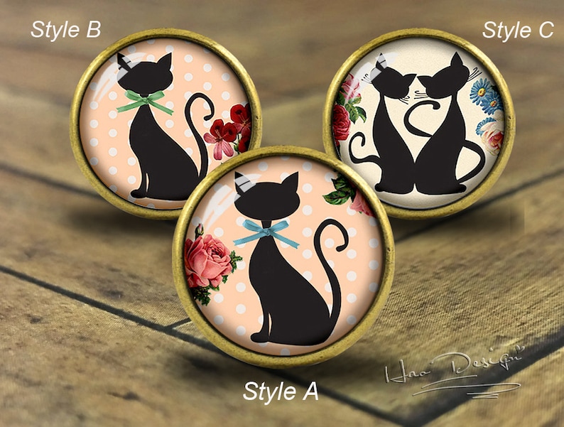 Cat Drawer Knobs/ Handmade Vintage Bronze Dresser Knobs - Etsy