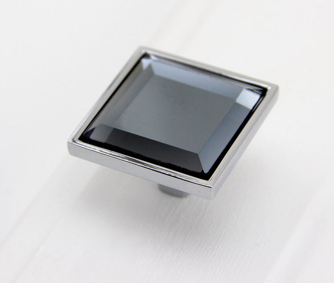 Square Glass Crystal Dresser Knob / Glass Knobs Drawer Knobs - Etsy