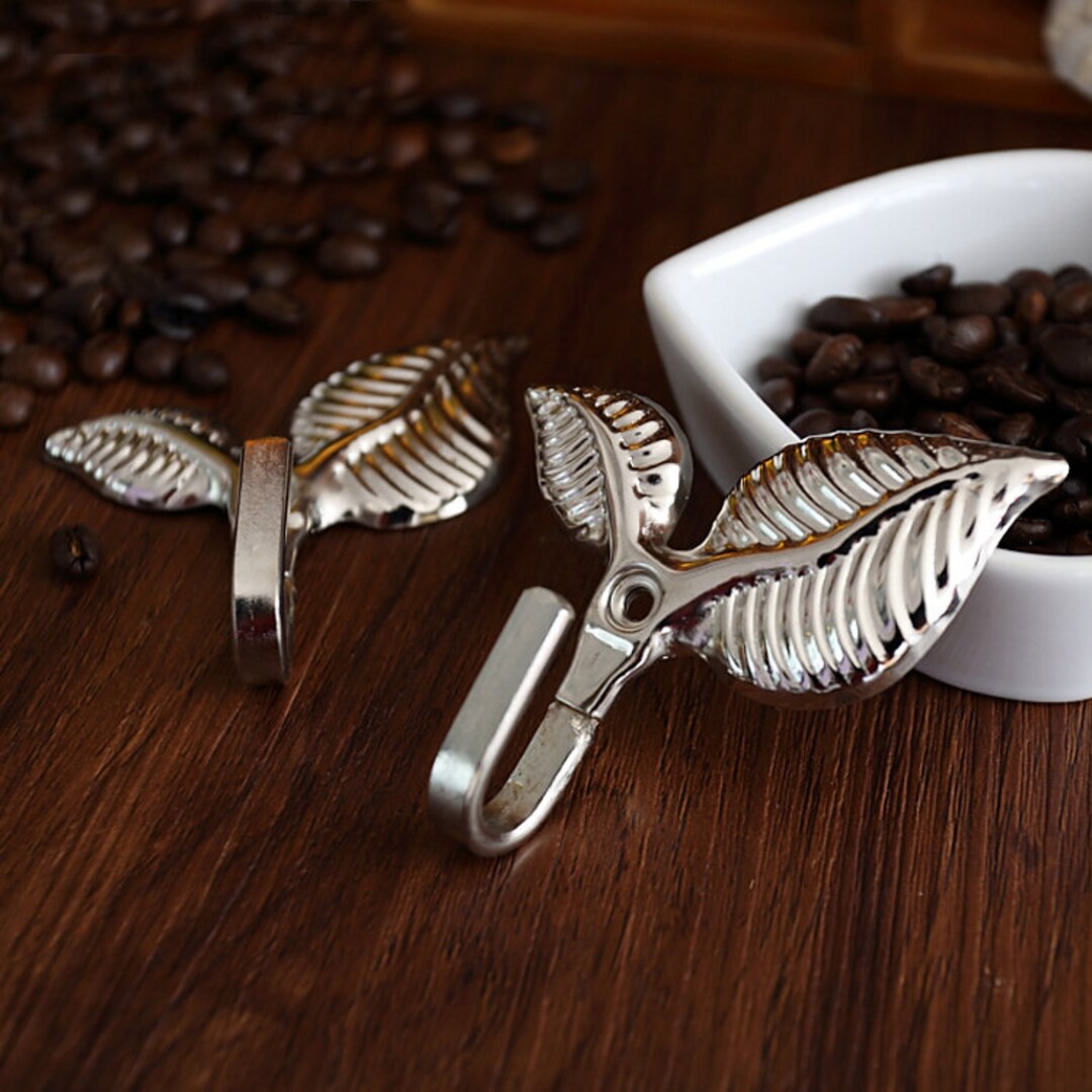 Silver Leaf Metal Wall Hook Decorative Hooks Coat Hangers - Etsy