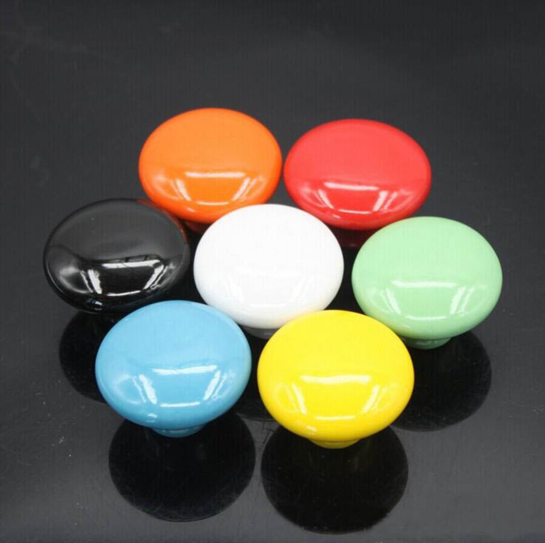 Colorful Child Knobs / Dresser Knob Drawer Pulls Handles / Ceramic Knob ...