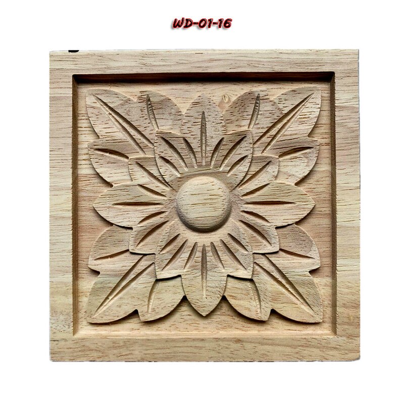 Square Chic Wood Embellishments Ornate Furniture Apliques Wood - Etsy